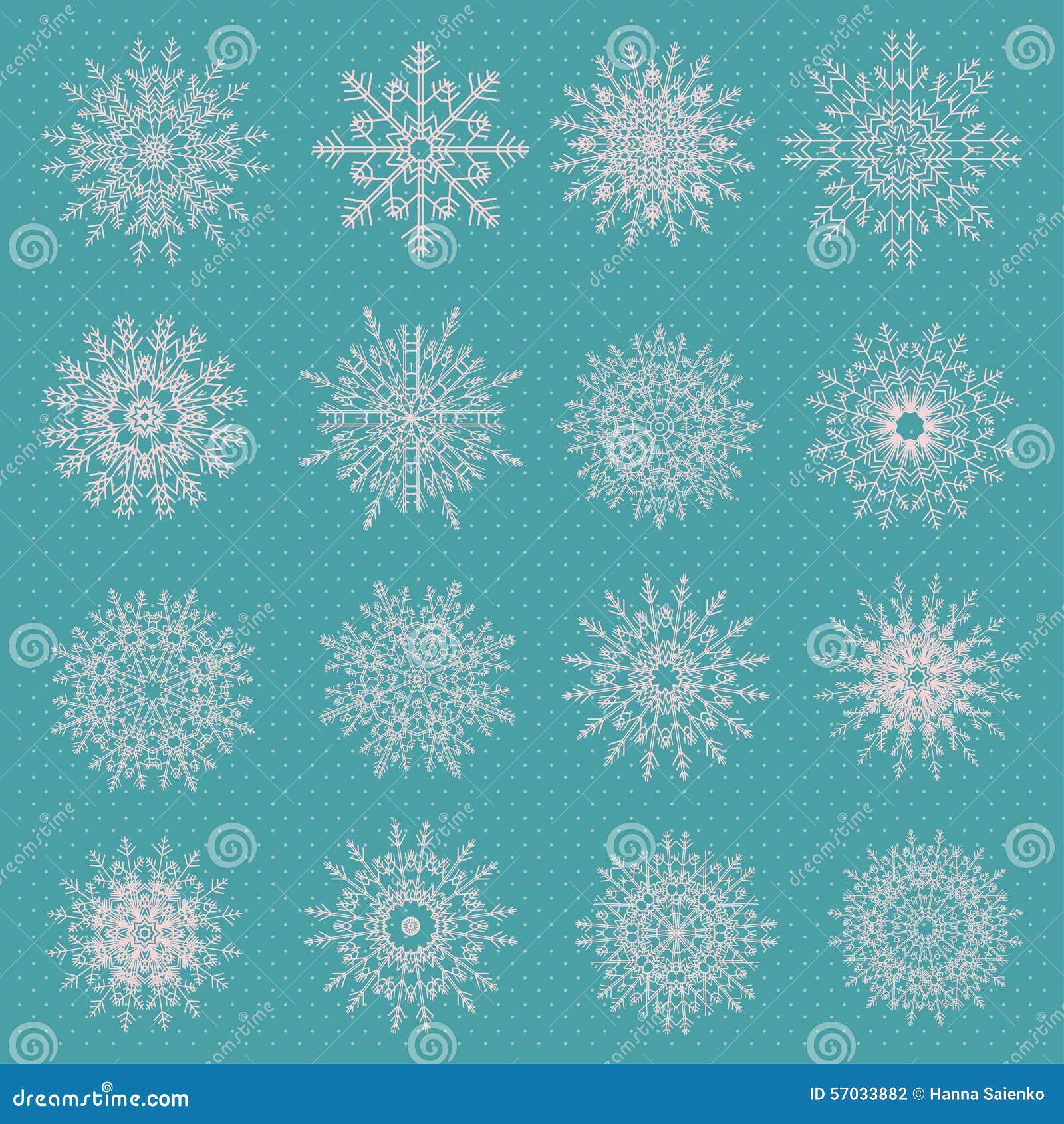 Snowflake Set for Winter Design. Vector Illustration Stock Illustration ...