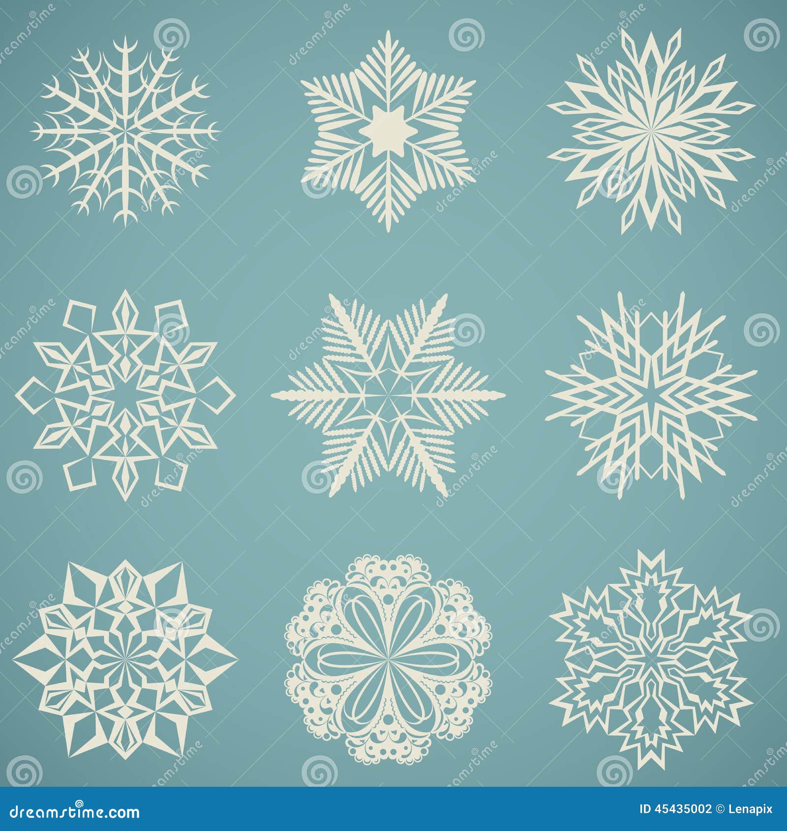 Snowflake Shapes Cartoon Vector | CartoonDealer.com #47168161