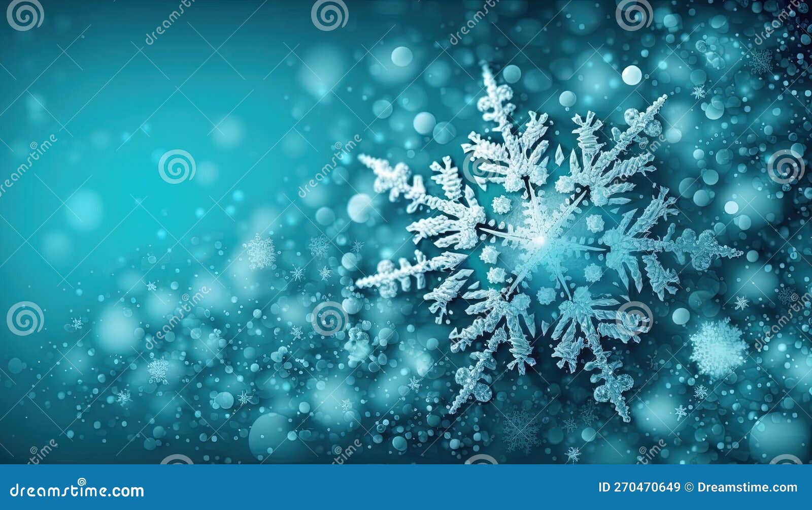 A Snowflake Is Shown In The Middle Of A Picture With A Blue Background ...