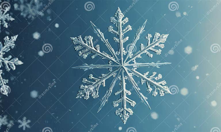 Snowflake is Shown in the Middle Frame Stock Illustration ...