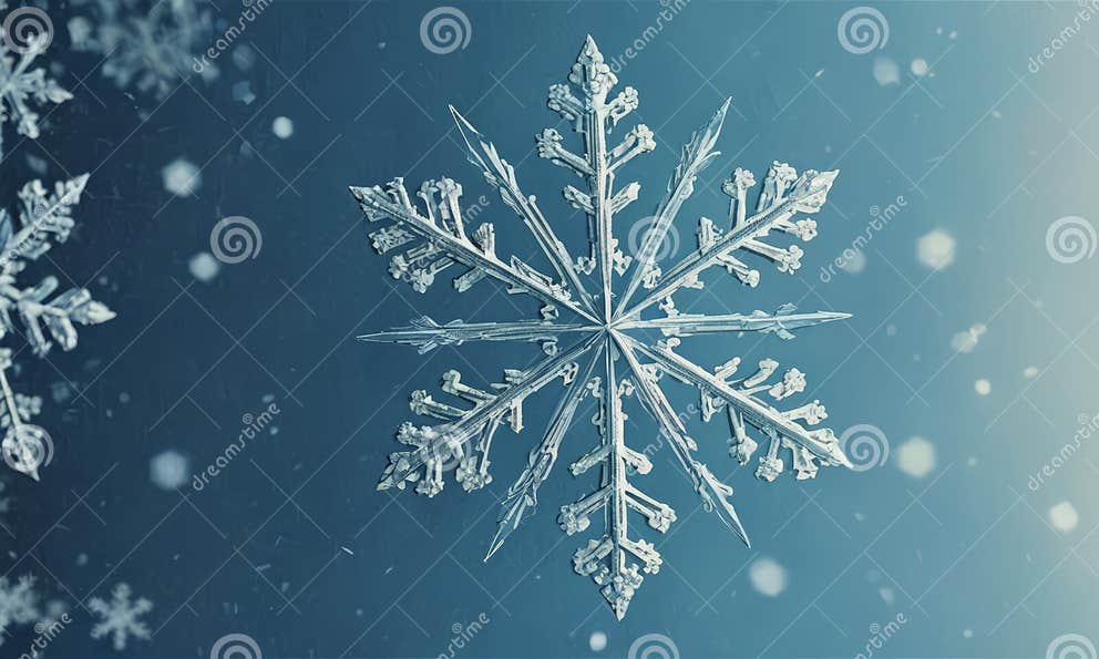 Snowflake is Shown in the Middle Frame Stock Illustration ...