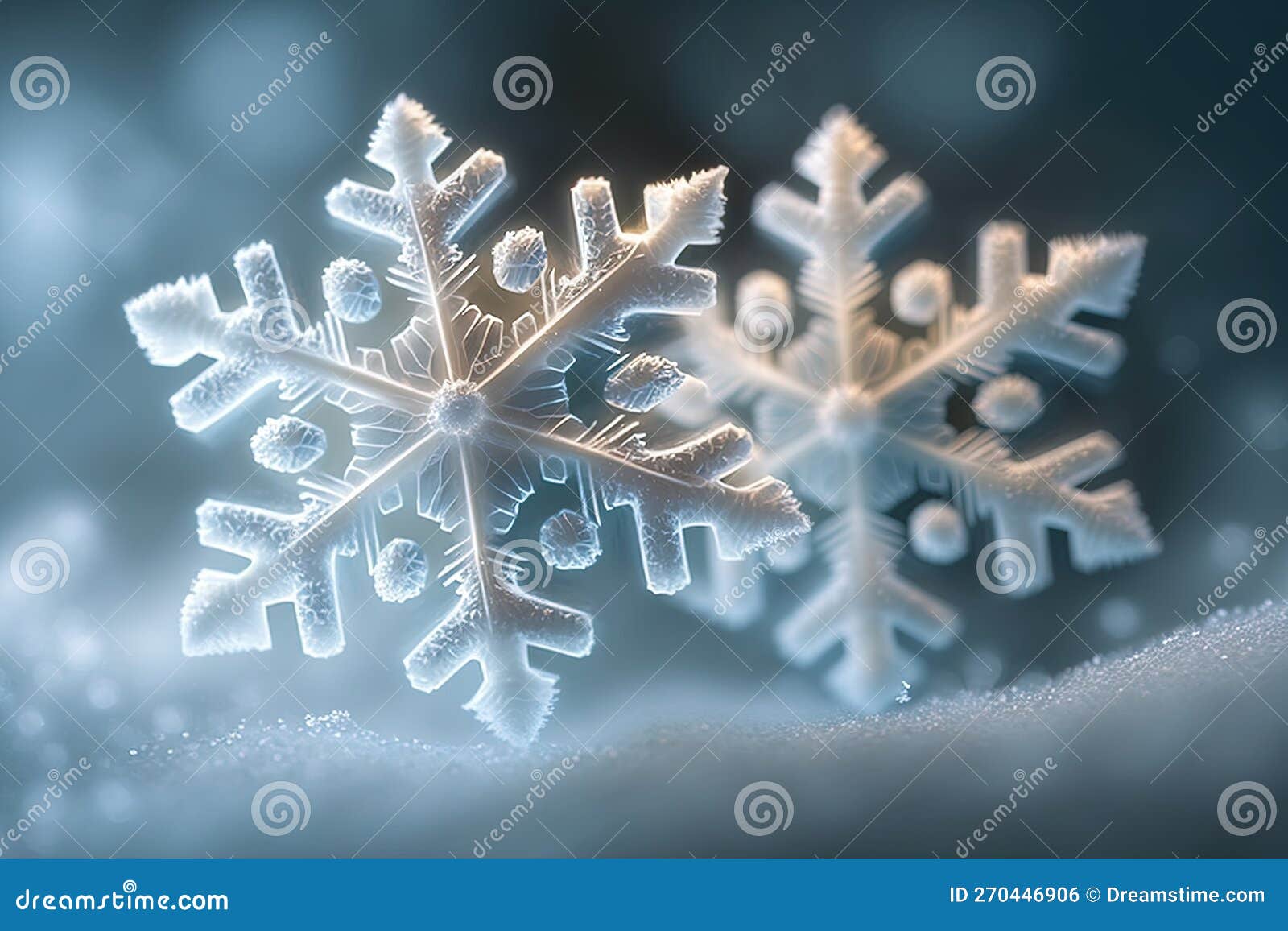 A Snowflake is Shown in the Middle of the Image. Generative Ai Stock Illustration - Illustration ...