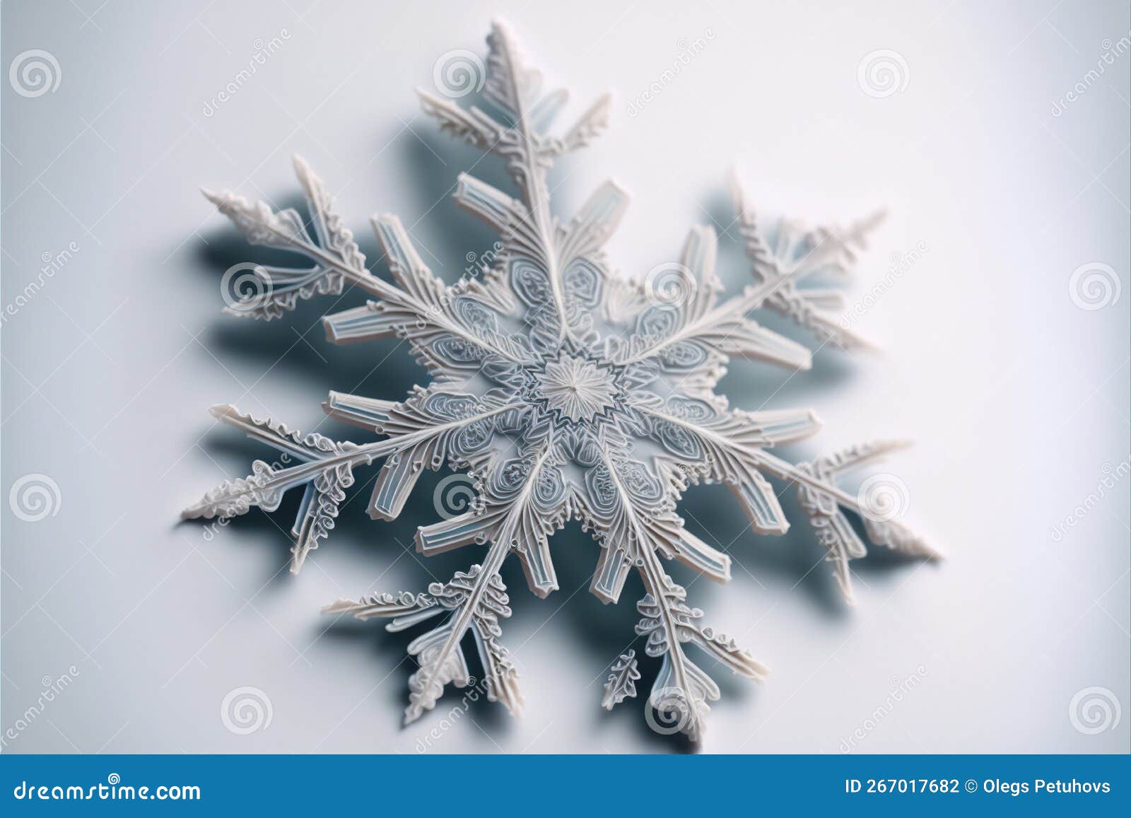 A Snowflake Is Shown In The Middle Of A Picture With A Blue Background ...