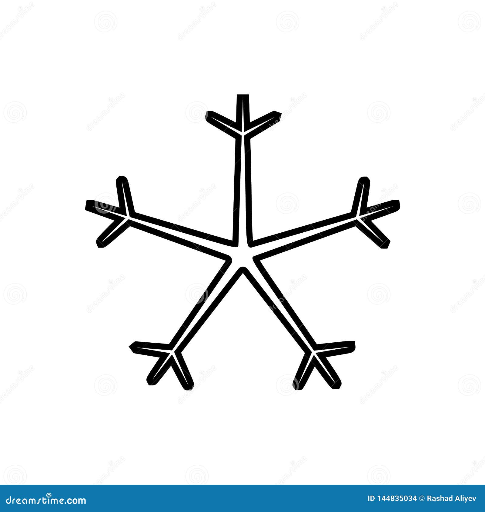 Snowflake Sign Icon. Element of Weather for Mobile Concept and Web Apps ...