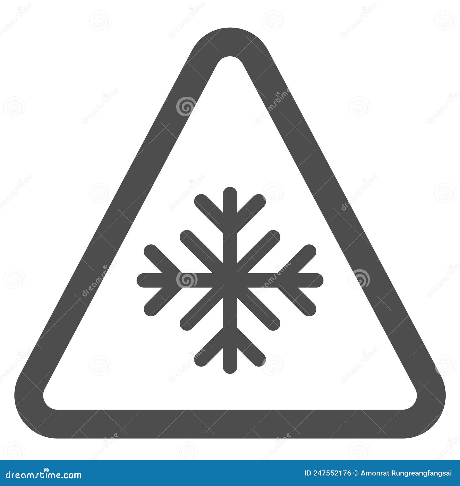 Snowflake Sign Icon, Warning Sign Vector Stock Vector - Illustration of ...