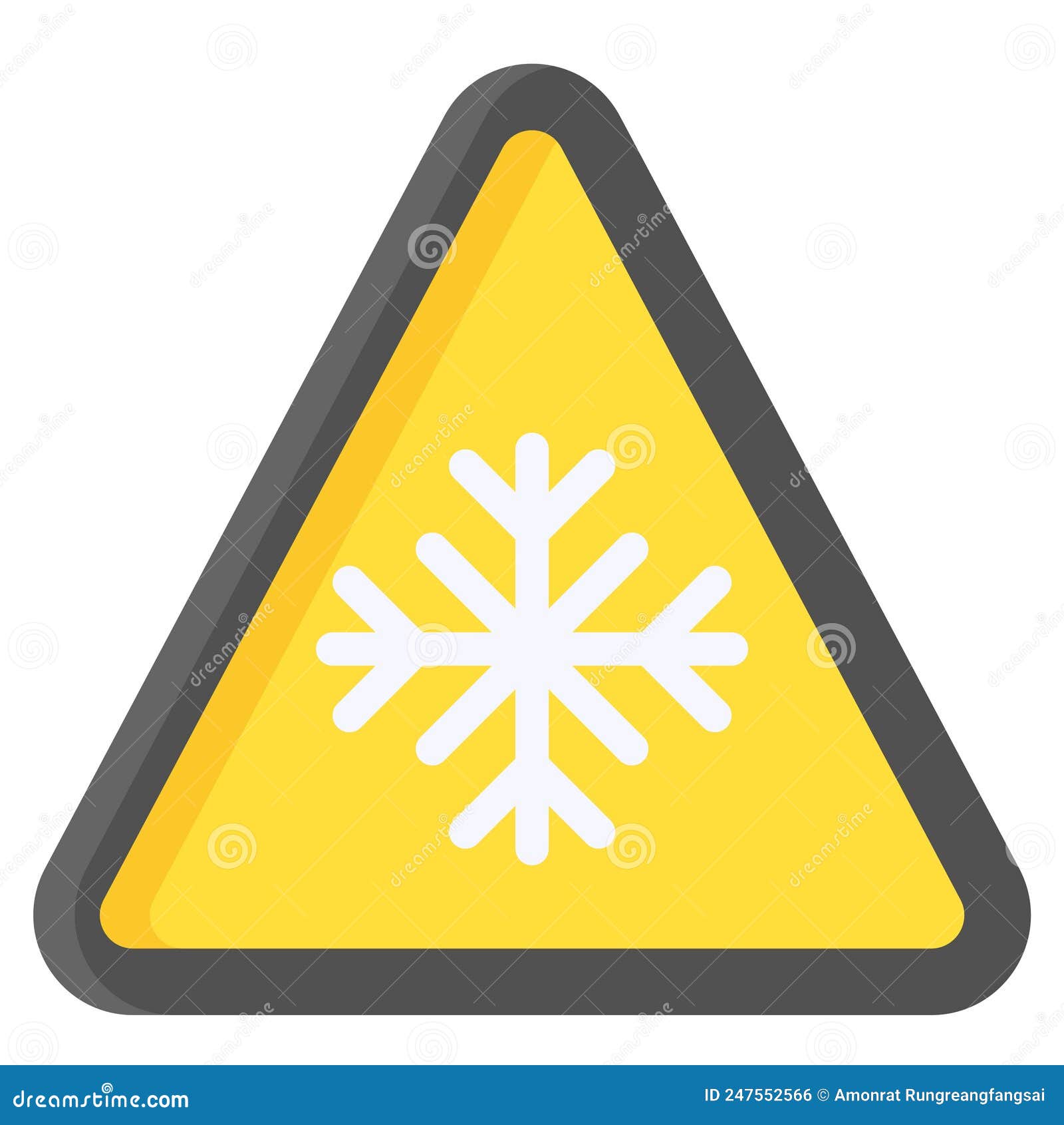 Snowflake Sign Icon, Warning Sign Vector Stock Vector - Illustration of ...