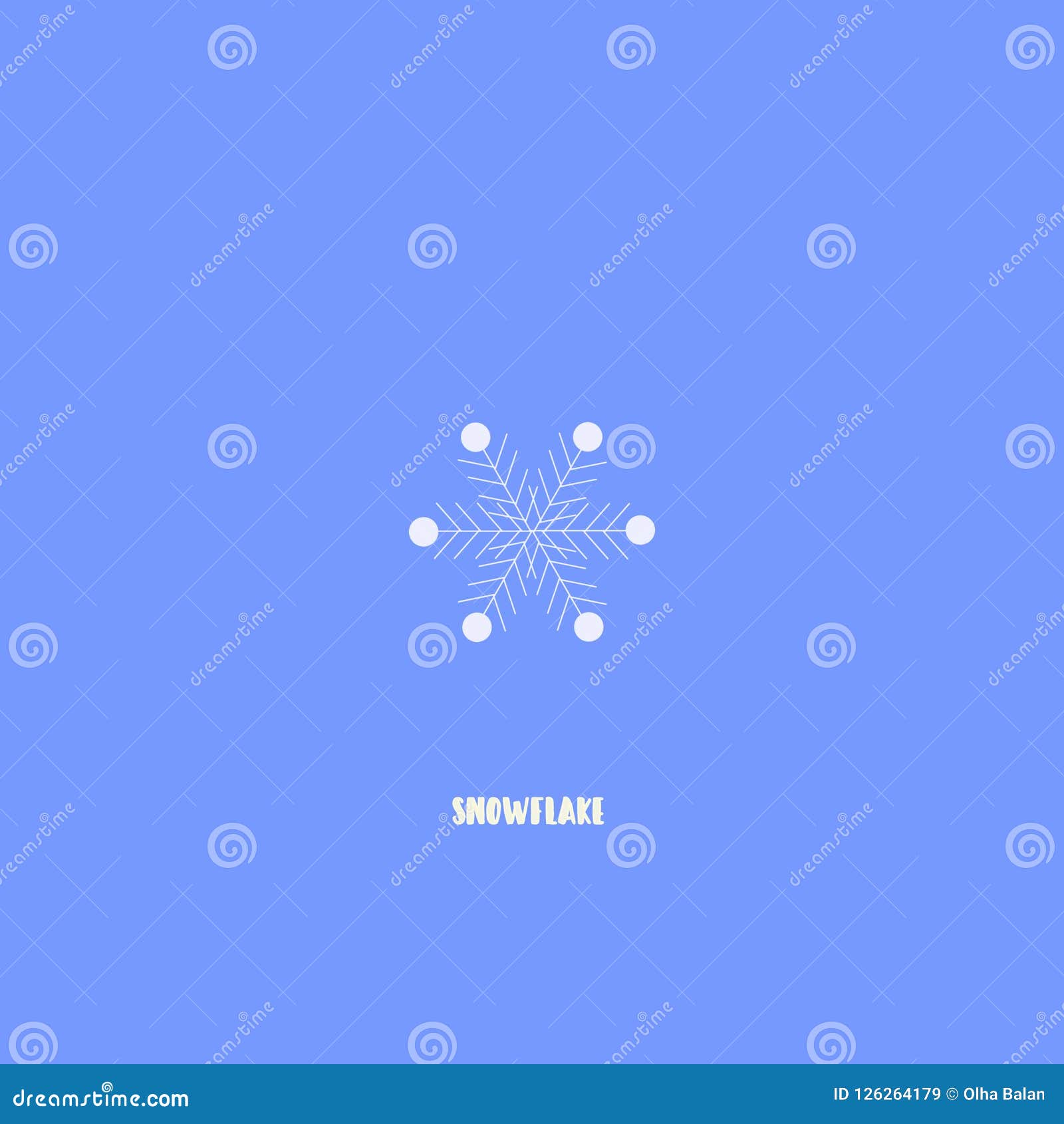 Snowflake Minimal Design stock vector. Illustration of celebration ...
