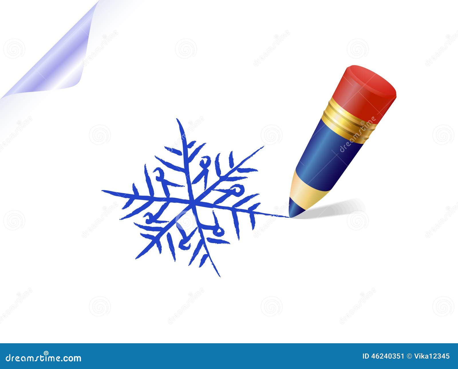 Snowflake Pencil Stock Illustrations – 2,010 Snowflake Pencil Stock ...