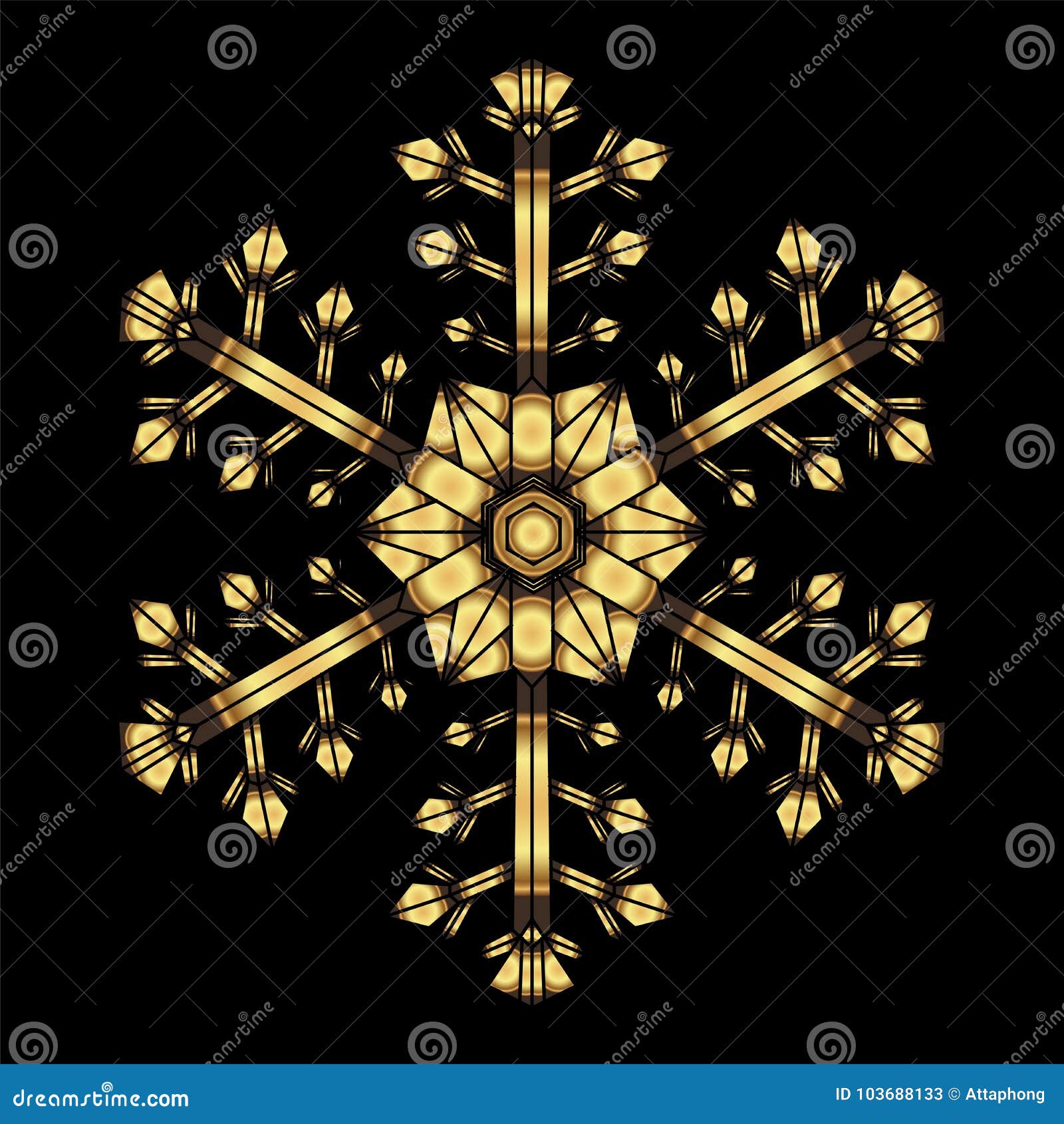 Snowflake Symbol for Christmas on White Background Vector Stock Vector ...