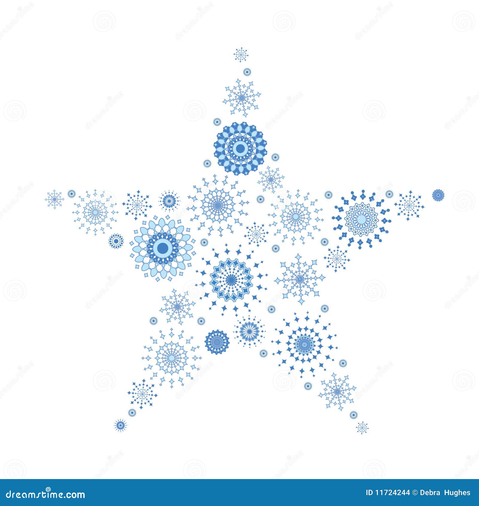 Snowflake Tapestry in Shape of Star Stock Vector - Illustration of ...
