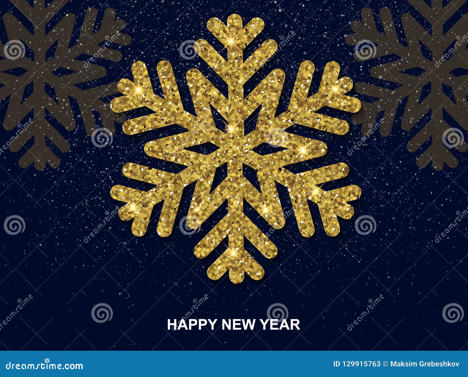 Snowflake Template for Winter Holiday Cards Stock Illustration ...