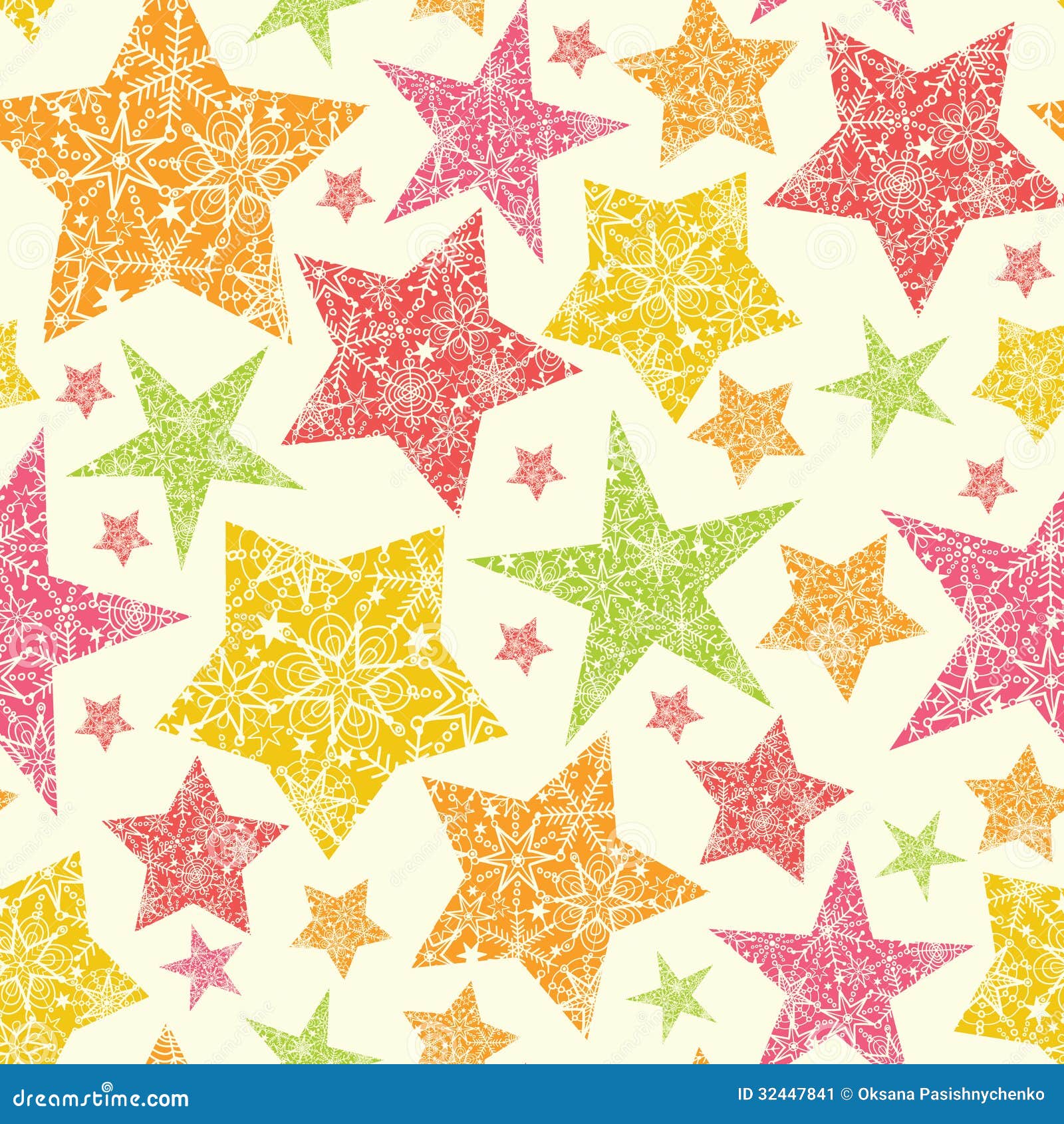 Snowflake Textured Christmas Stars Seamless Stock Illustration ...