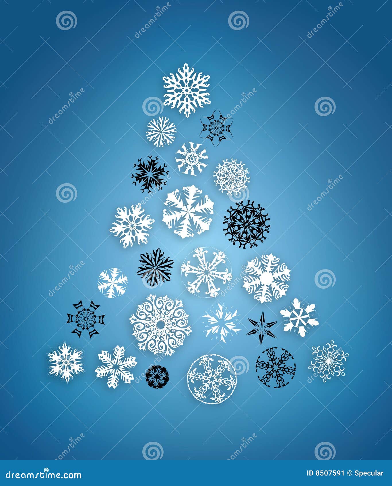 Snowflake tree stock illustration. Illustration of design - 8507591