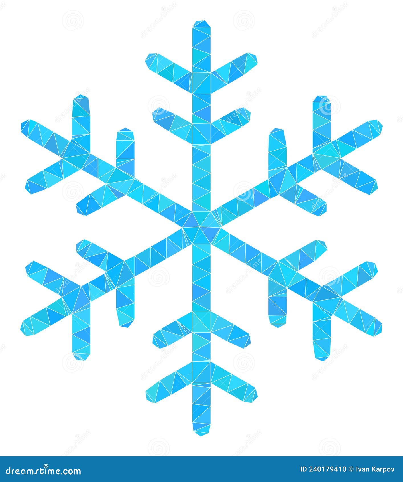 Snowflake Triangle Mocaic Icon Stock Vector - Illustration of symmetric ...