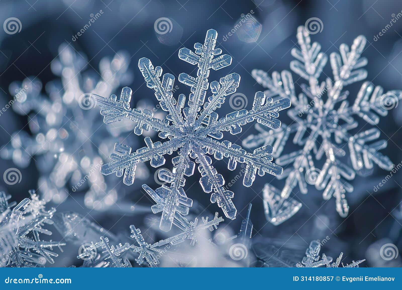 A Snowflake Under a Microscope in the Shape of a Six-pointed Star ...