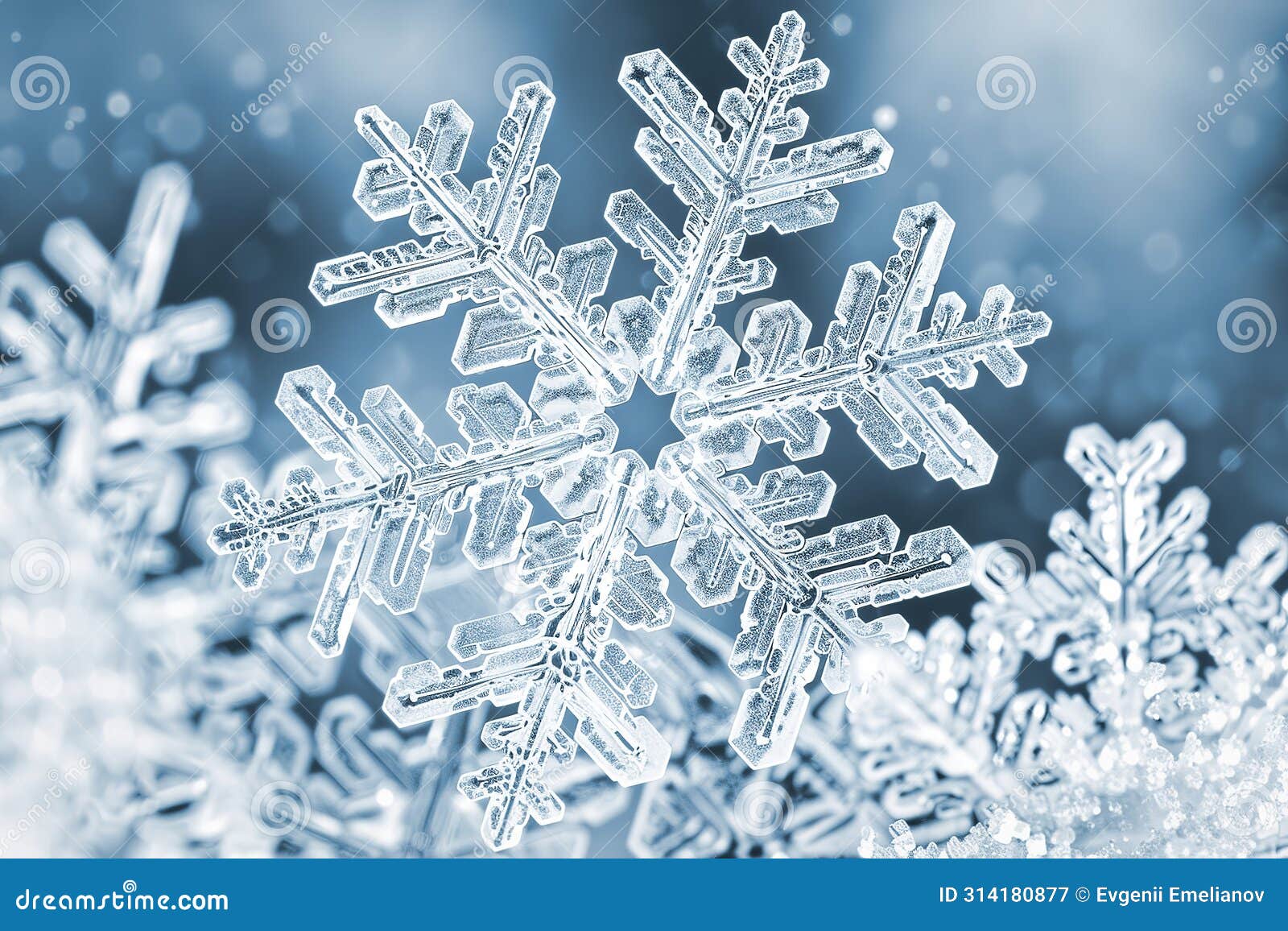 A Snowflake Under a Microscope in the Shape of a Six-pointed Star ...