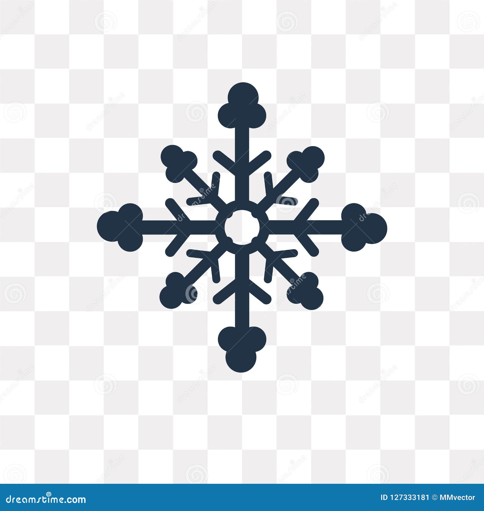 Snowflake Vector Icon Isolated on Transparent Background, Snowflake ...
