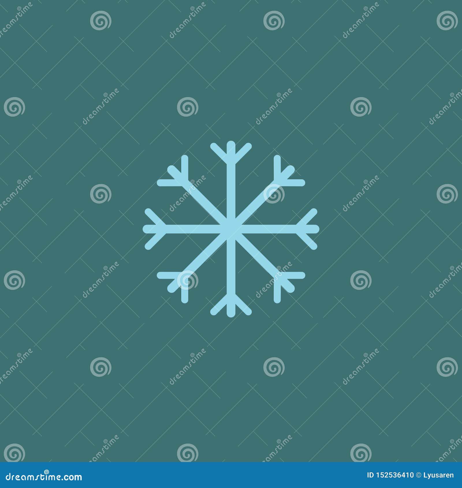 Snowflake Vector Icon. Snow Pictogram Stock Illustration - Illustration ...