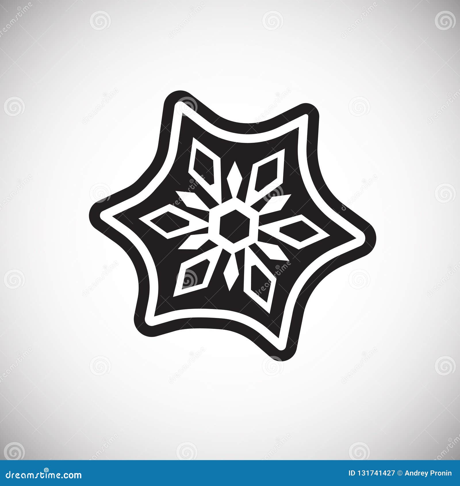 Snowflake on White Background Stock Vector - Illustration of decorative ...