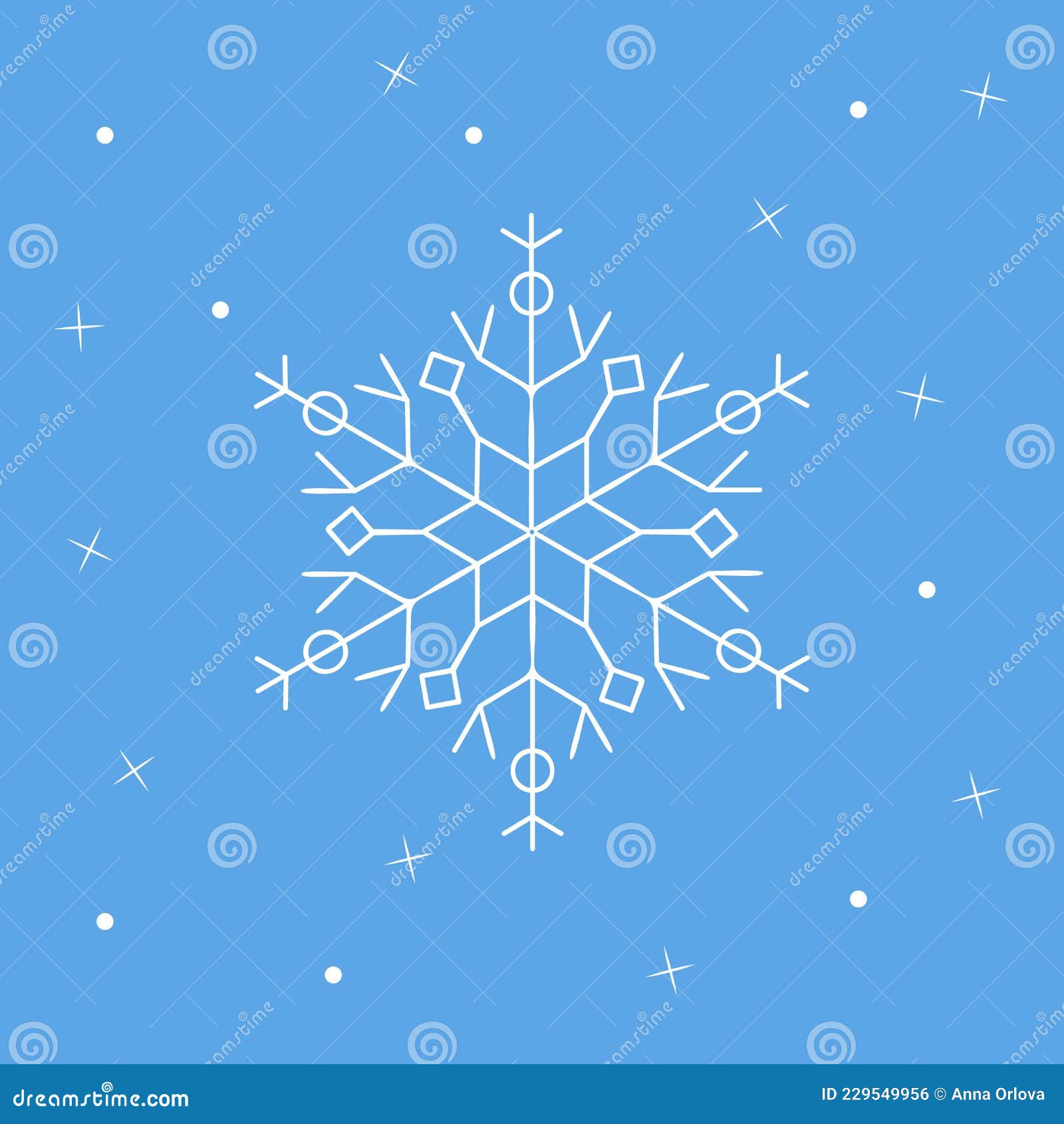 Snowflake Winter. Design Element Stock Vector - Illustration of ...