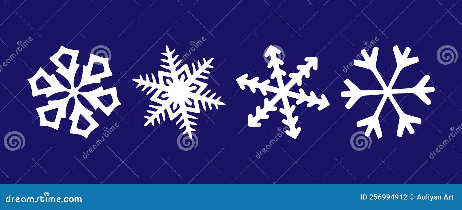 Snowflake Winter Set, Set of Snowflakes Icons, Illustration Vector of ...