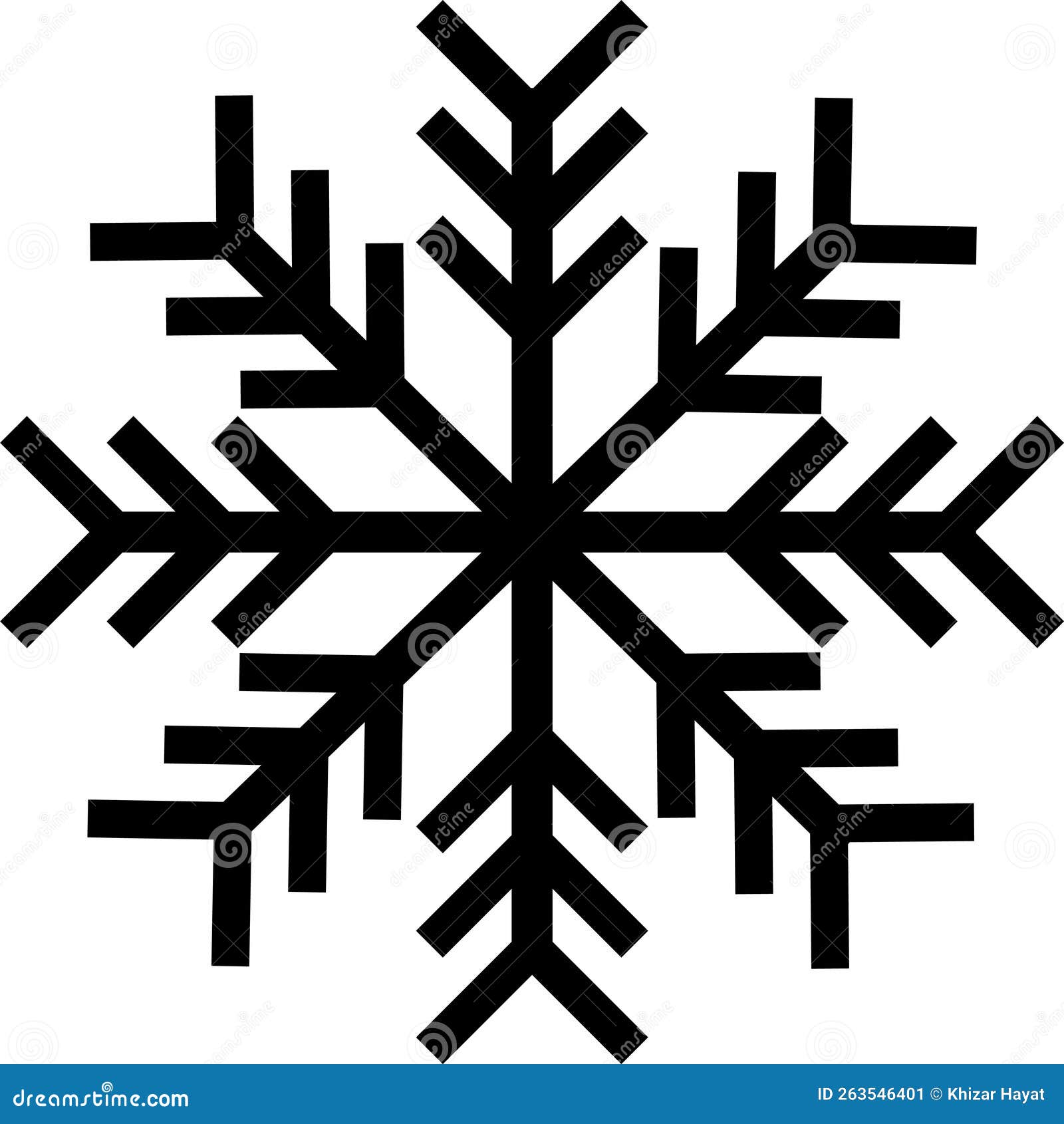 Snowflake Winter Vector Icon. Snow Falling Symbol. Ice Flack Sign ...