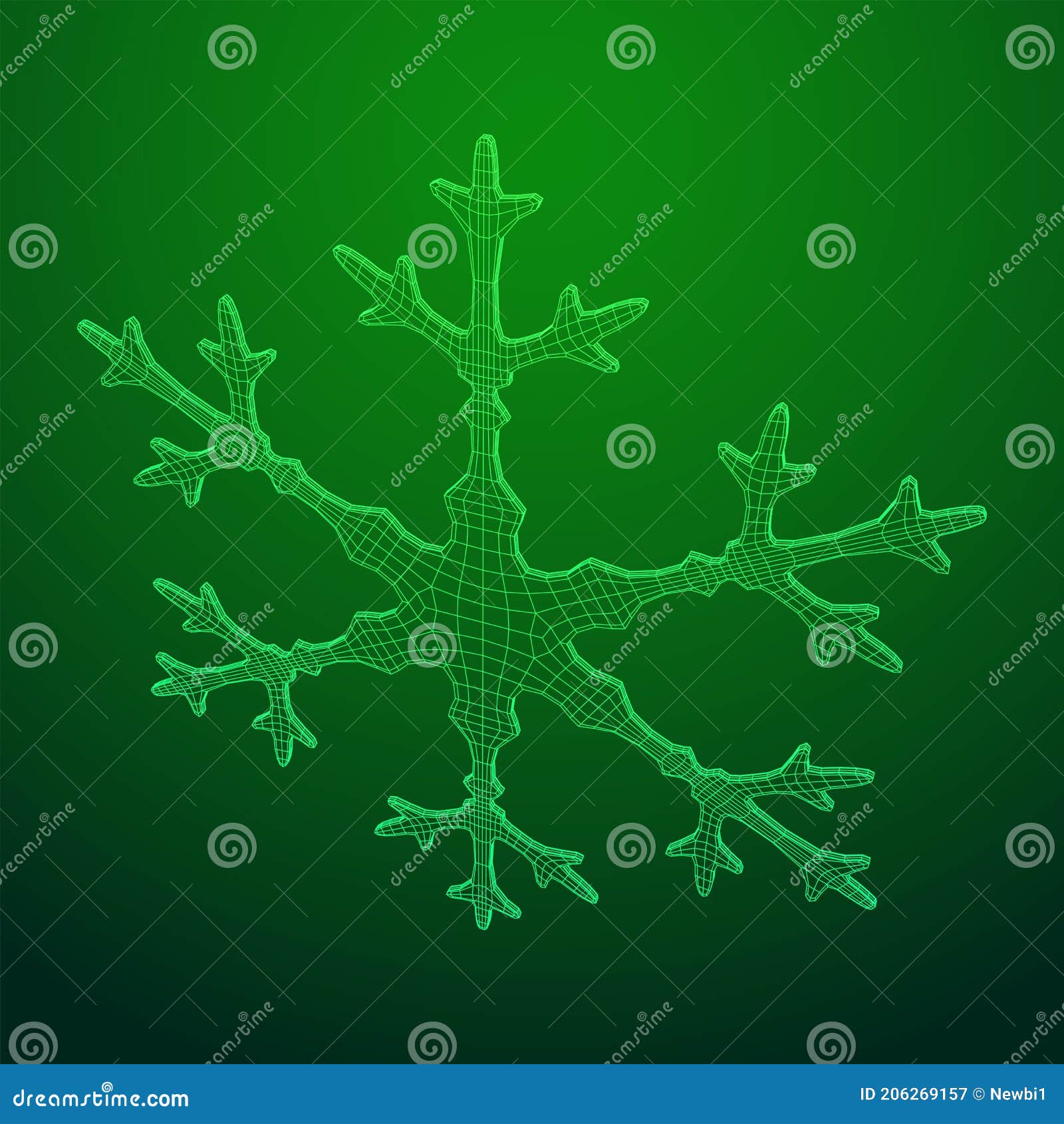 Snowflake Wireframe Low Poly Mesh Stock Vector - Illustration of ...