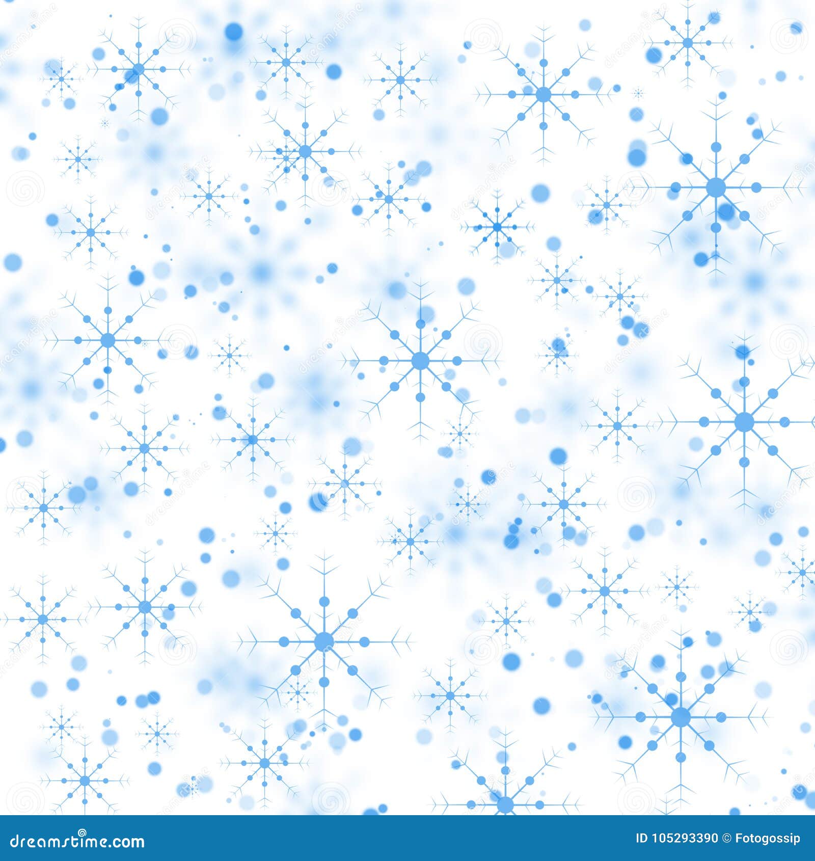 Snowflakes Abstract Background on White Stock Illustration ...