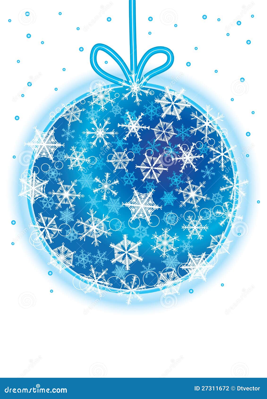 Snowflakes Around Christmas Ball_eps Stock Vector - Illustration of ...
