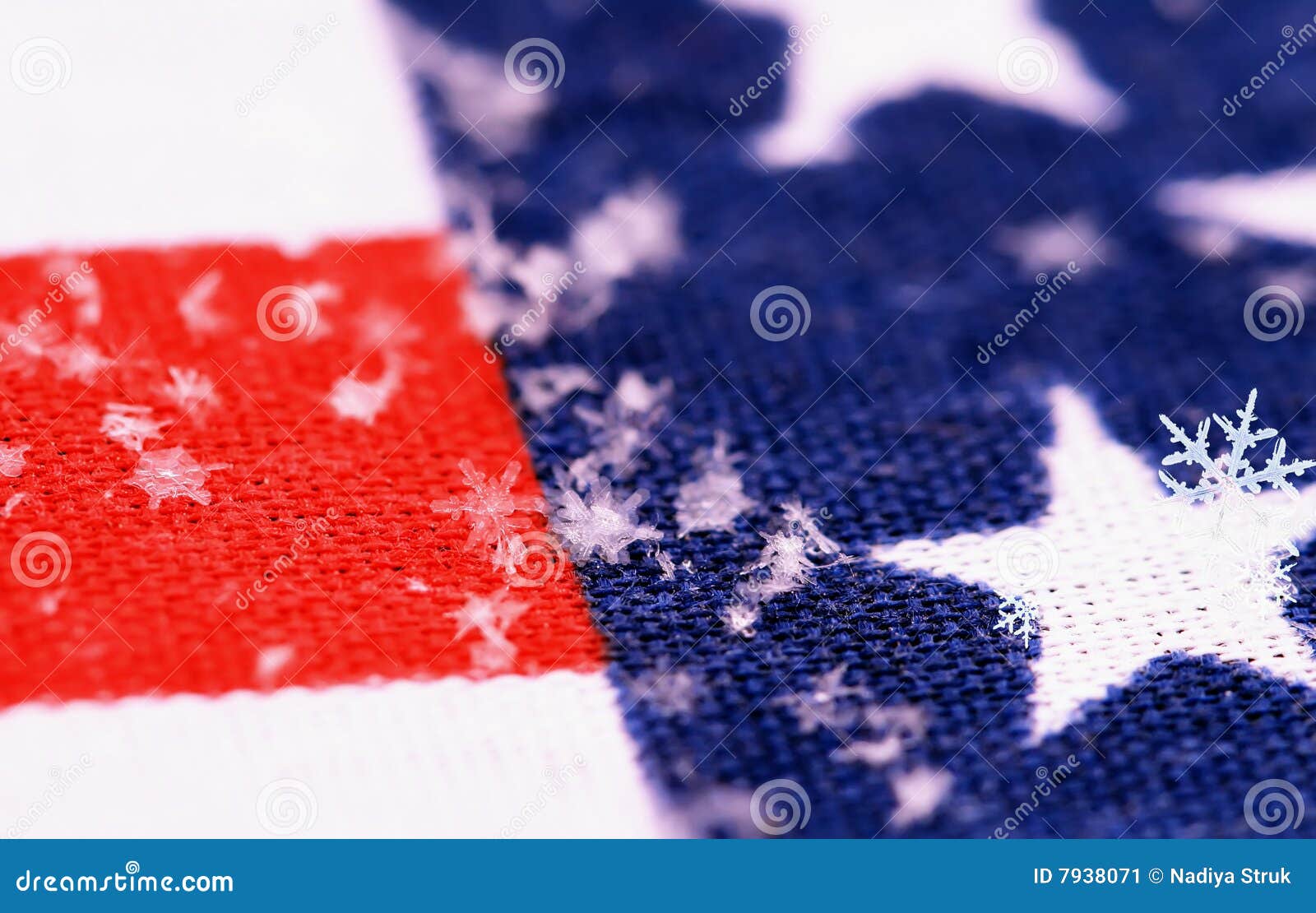 Snowflakes on a Background a Flag Stock Image - Image of abstract ...