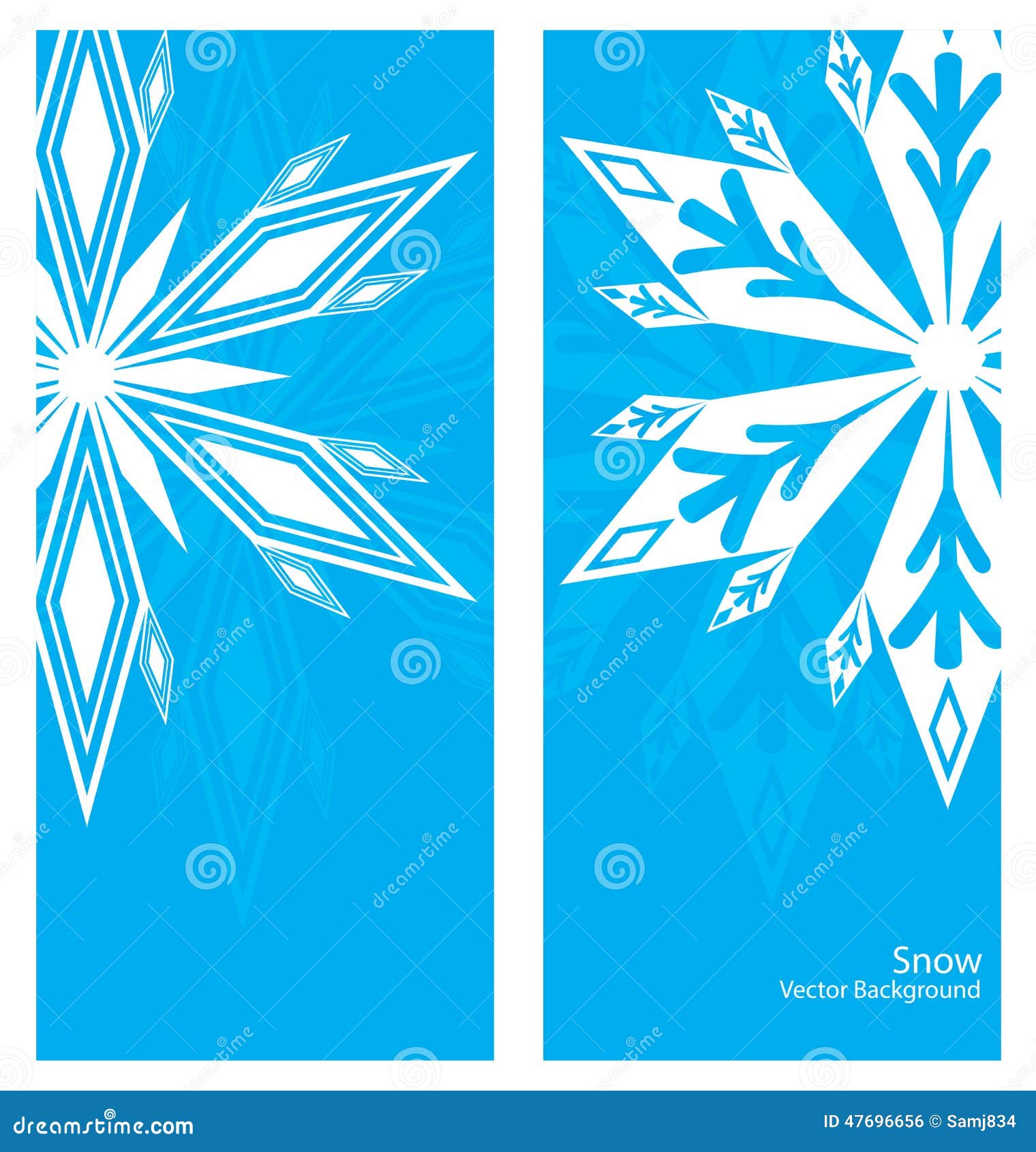 Snowflakes Banner Background Stock Vector - Illustration of card ...