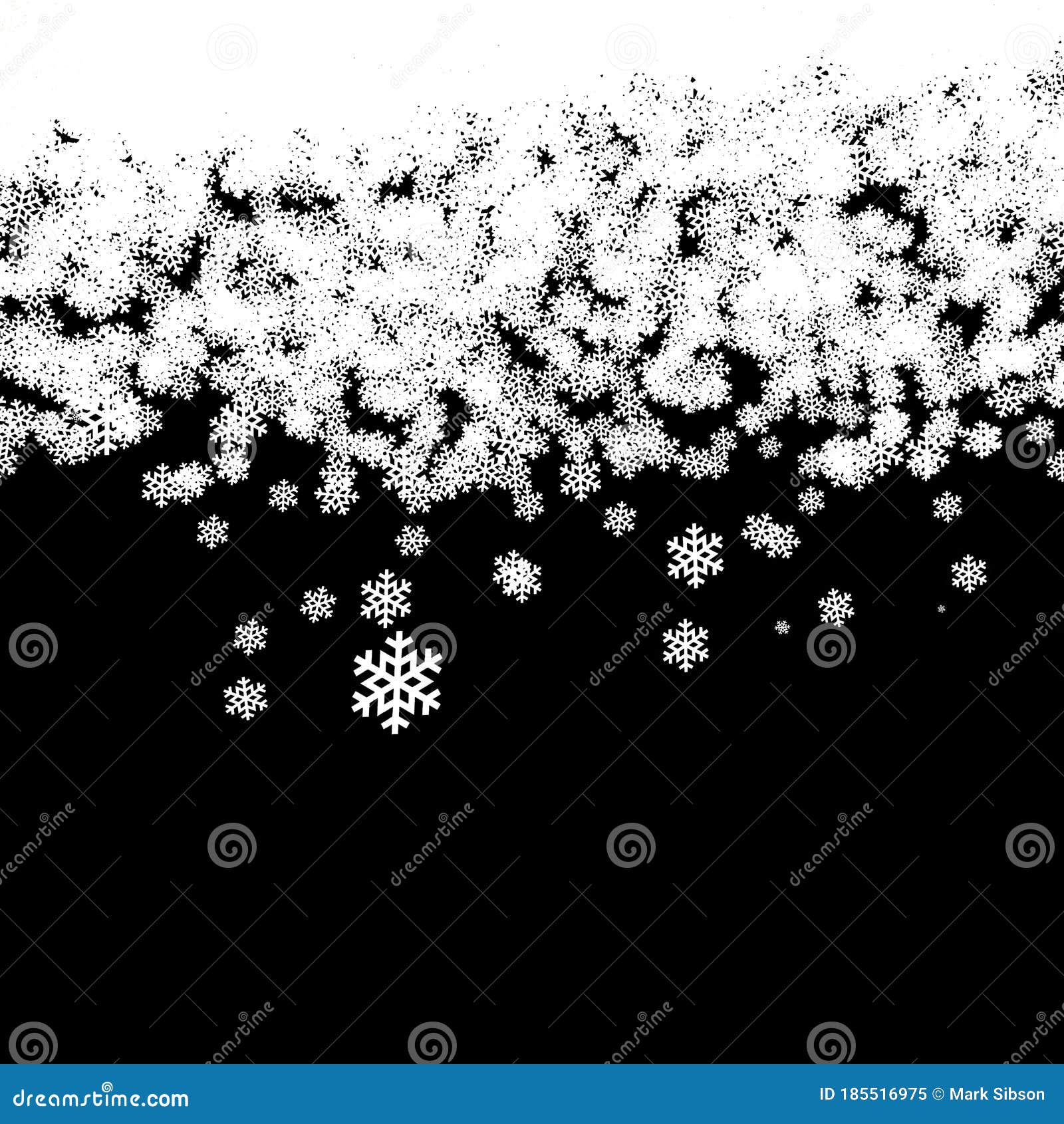 Black and White Pixel Snow Particles Blizzard Pieces Half Screen 3D ...