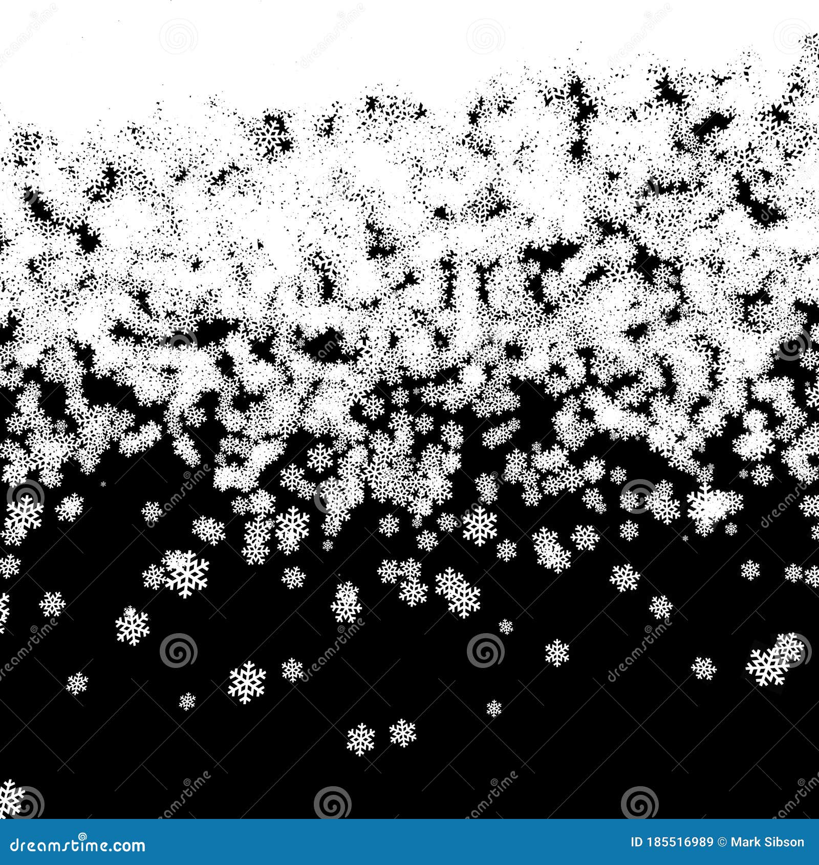 Black and White Pixel Snow Particles Blizzard Pieces Half Screen 3D ...