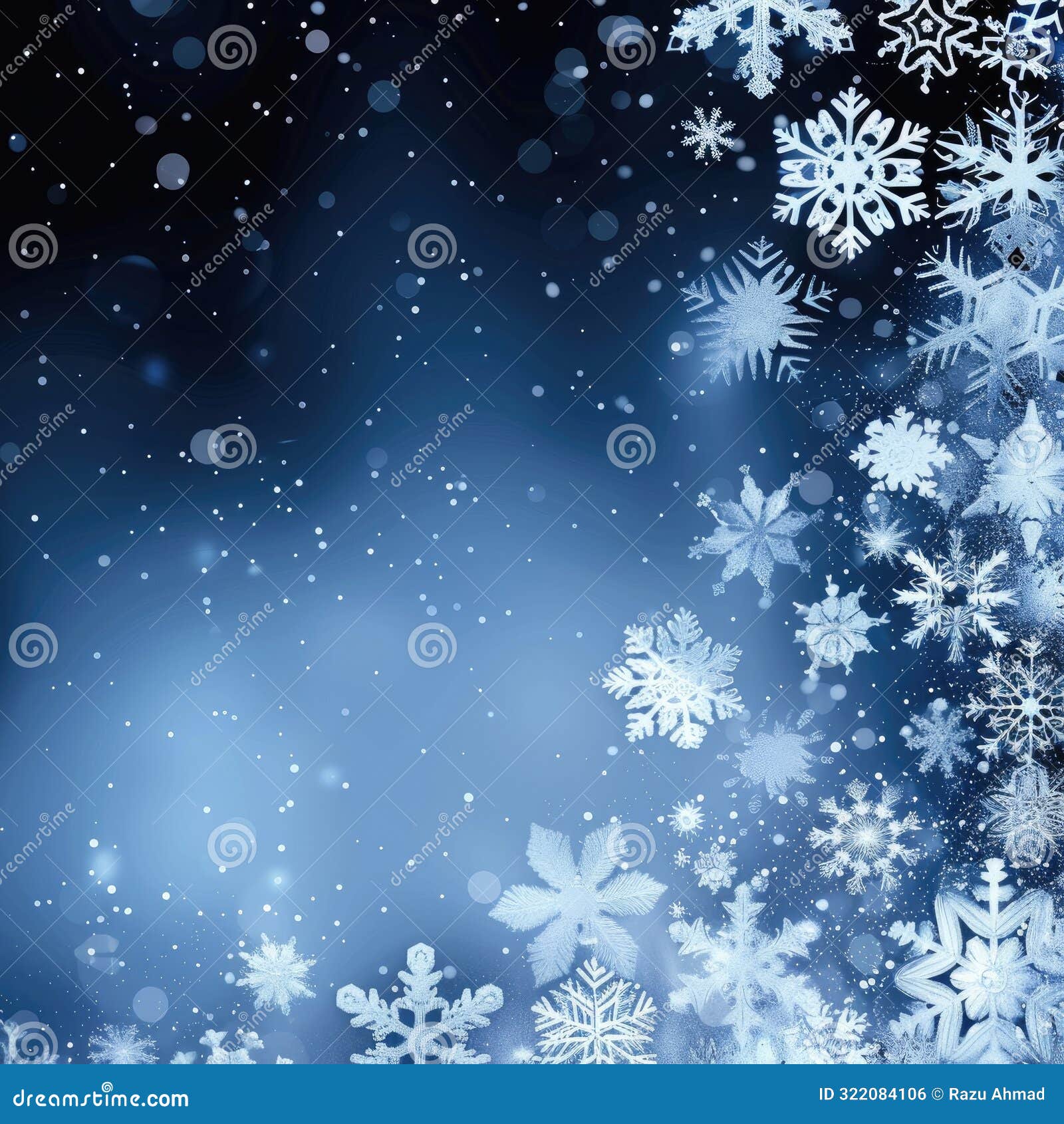 Blue Background with Snowflakes Winter Background Wallpaper Stock ...