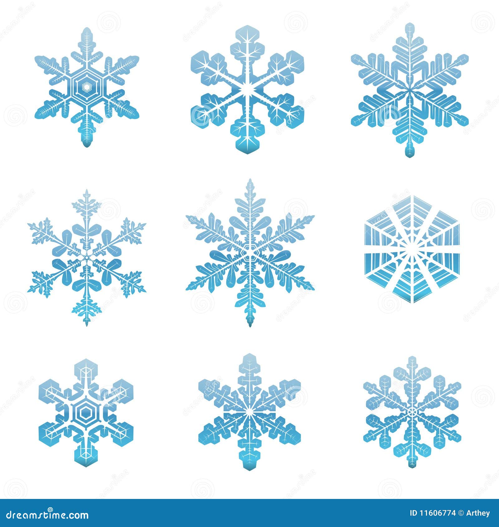 Snowflakes collection stock illustration. Illustration of drawing ...