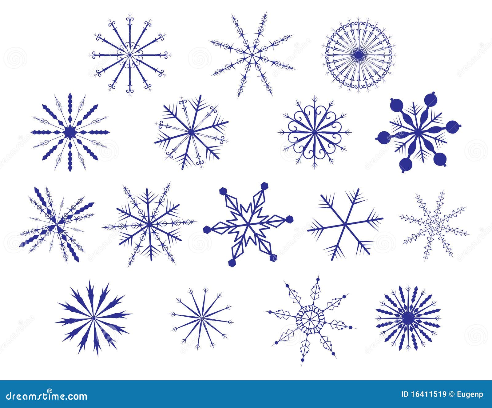 Snowflakes collection stock vector. Illustration of design - 16411519