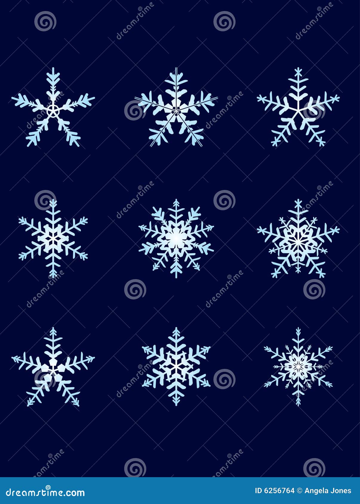Snowflakes collection stock vector. Illustration of splash - 6256764