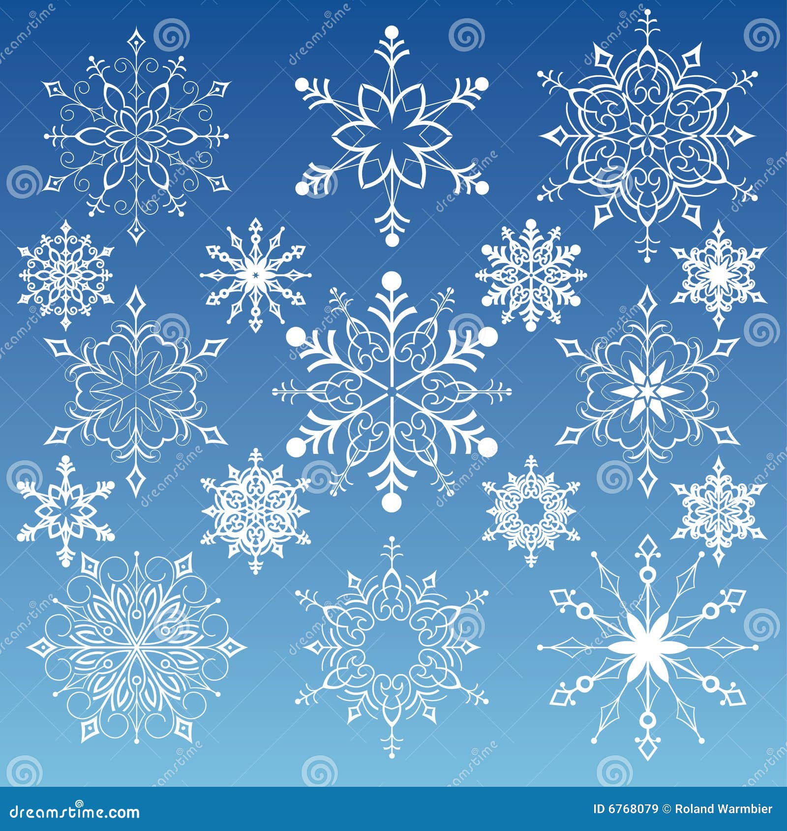 Snowflakes Collection stock vector. Illustration of frozen - 6768079