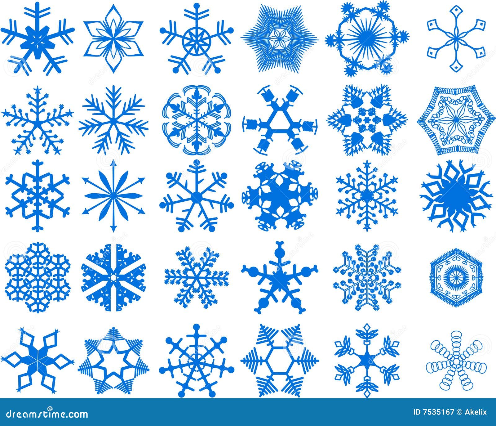 Snowflakes collection stock vector. Illustration of decorar - 7535167