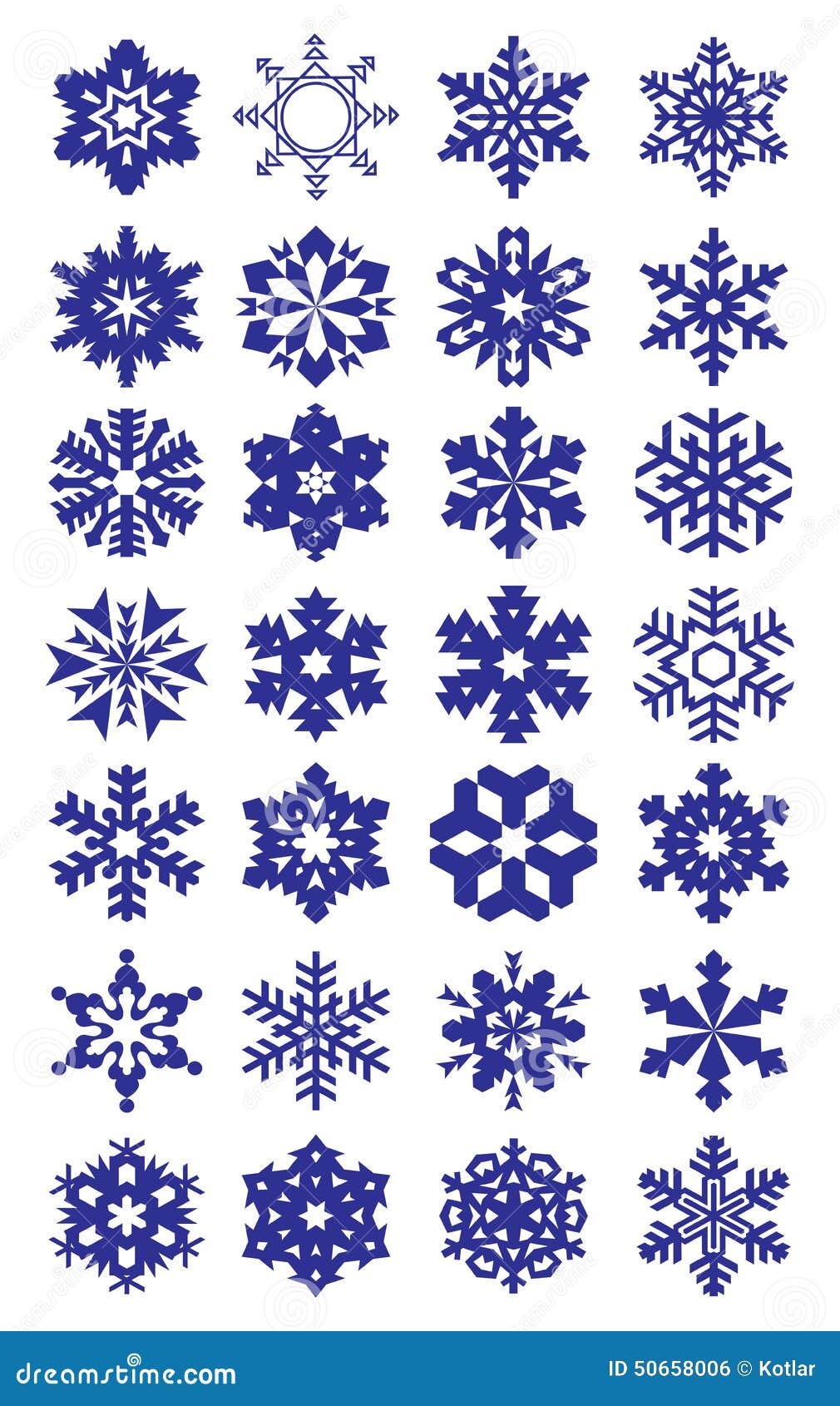 Snowflakes Collection stock vector. Illustration of snowy - 50658006