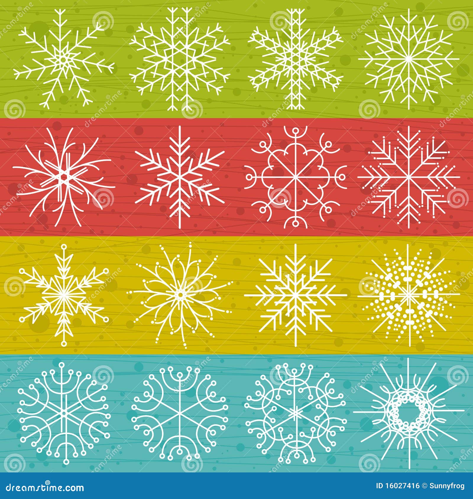 Snowflakes on Color Background, Stock Vector - Illustration of ...