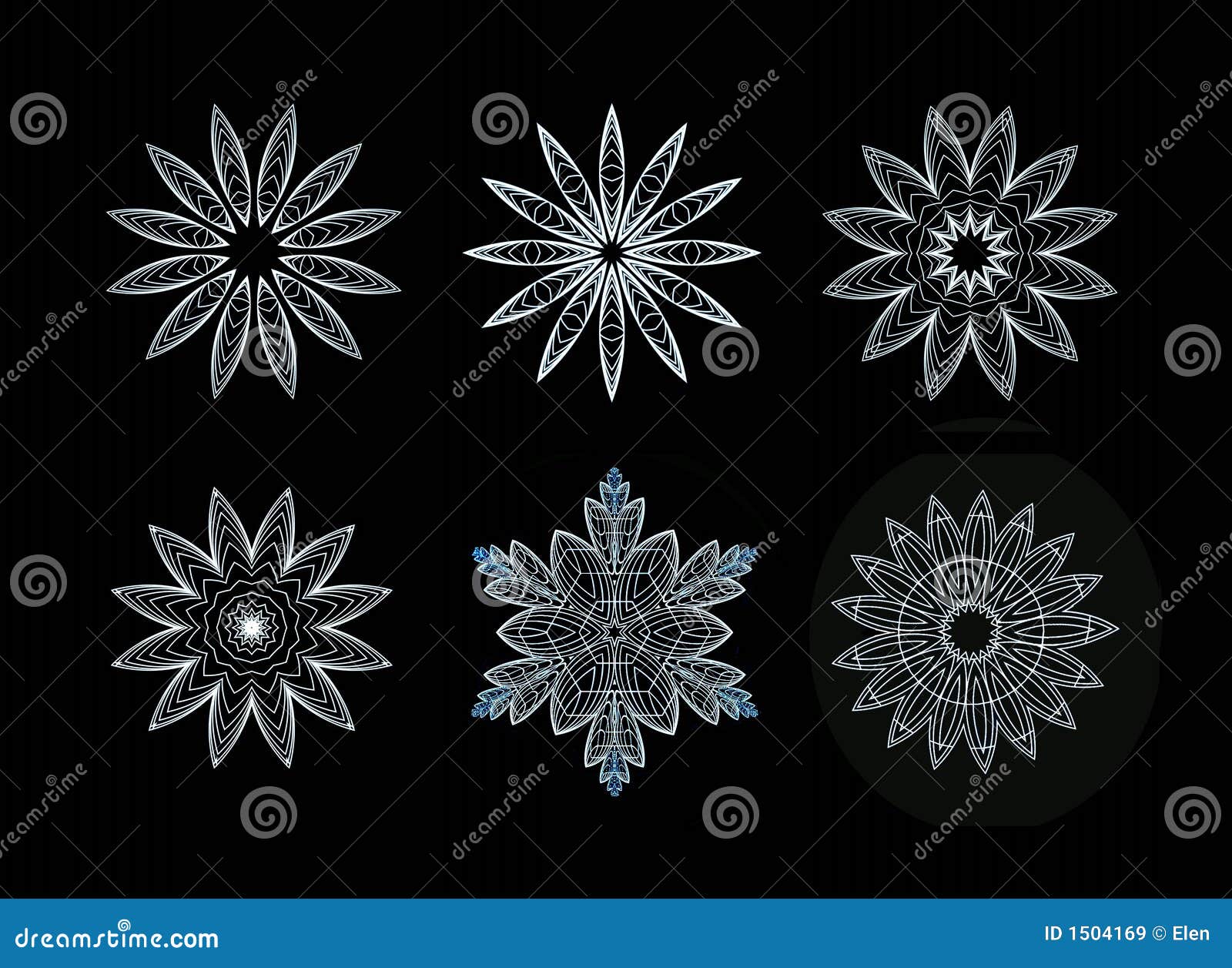 Snowflakes for Design Artwork. Stock Illustration - Illustration of ...