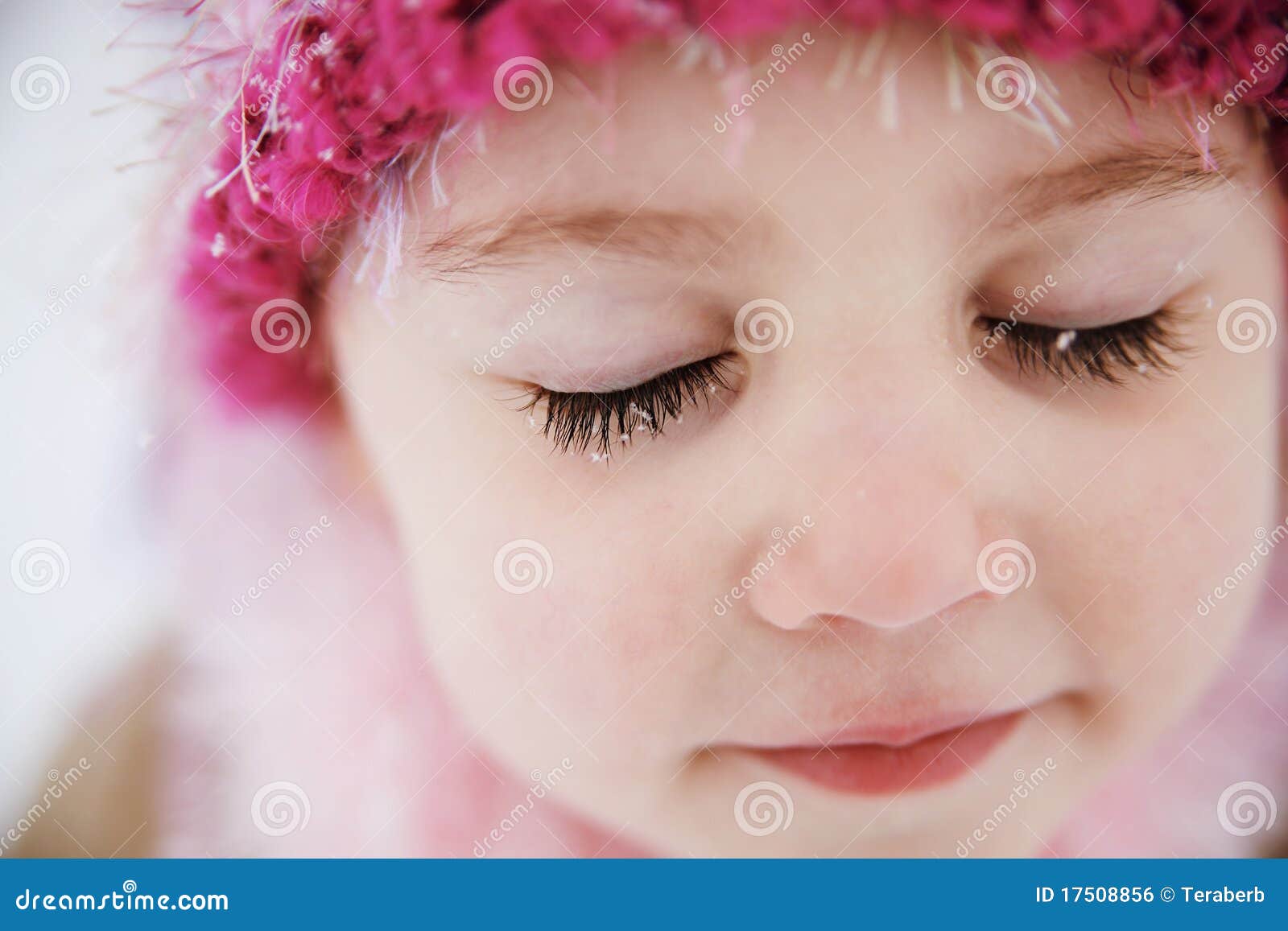 Snowflakes on eyelashes stock photo. Image of beautiful - 17508856