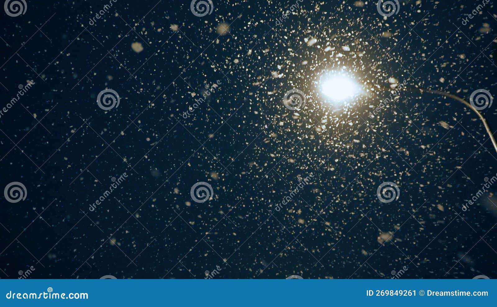 Snowflakes Fall from the Sky on the Background of a Residential ...