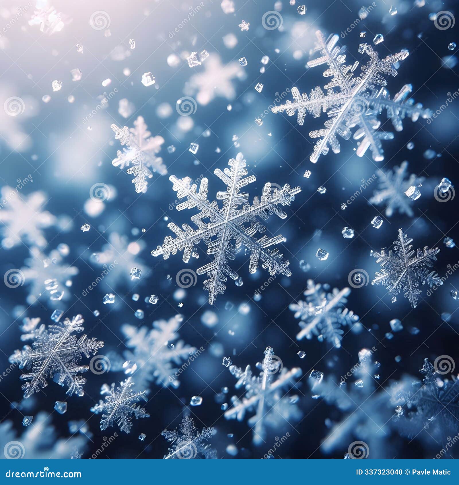 Snowflakes Falling on the Ground Stock Illustration - Illustration of ...