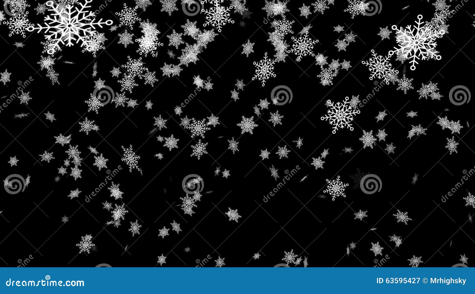 Snowflakes Falling Loop Black Background Stock Footage & Videos - 456 ...
