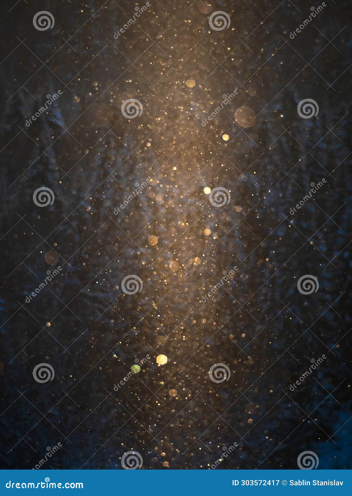 Snowflakes Fly in the Air Illuminated by the Sun Stock Image - Image of ...