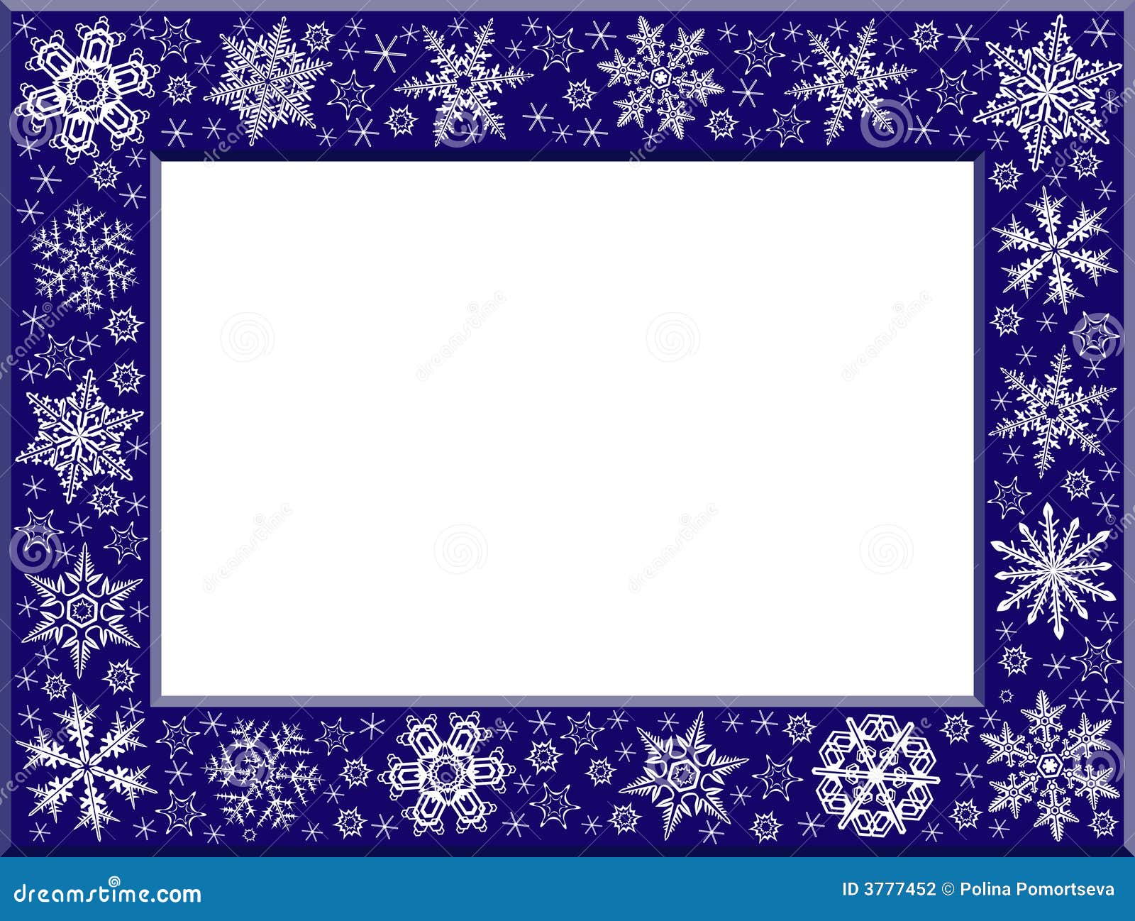 Snowflakes frame stock illustration. Illustration of frame - 3777452