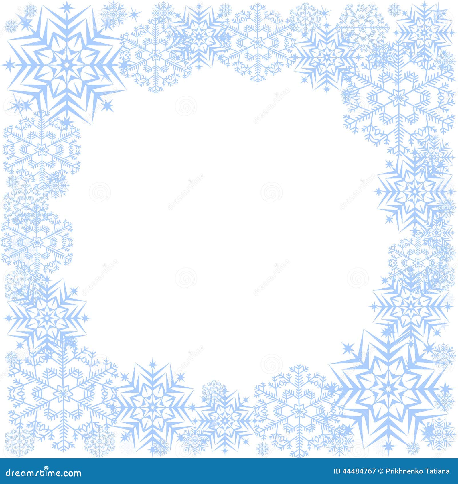 Snowflakes frame stock vector. Illustration of graphic - 44484767