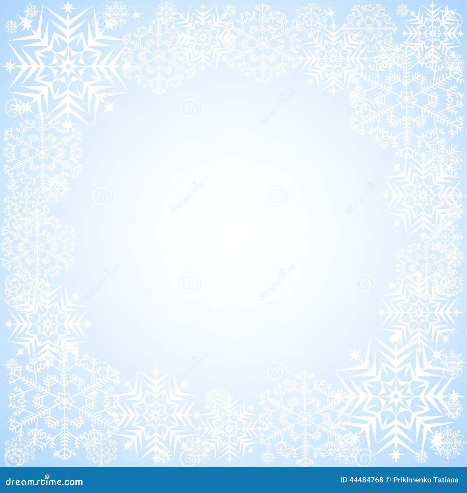 Snowflakes frame stock vector. Illustration of card, frame - 44484768